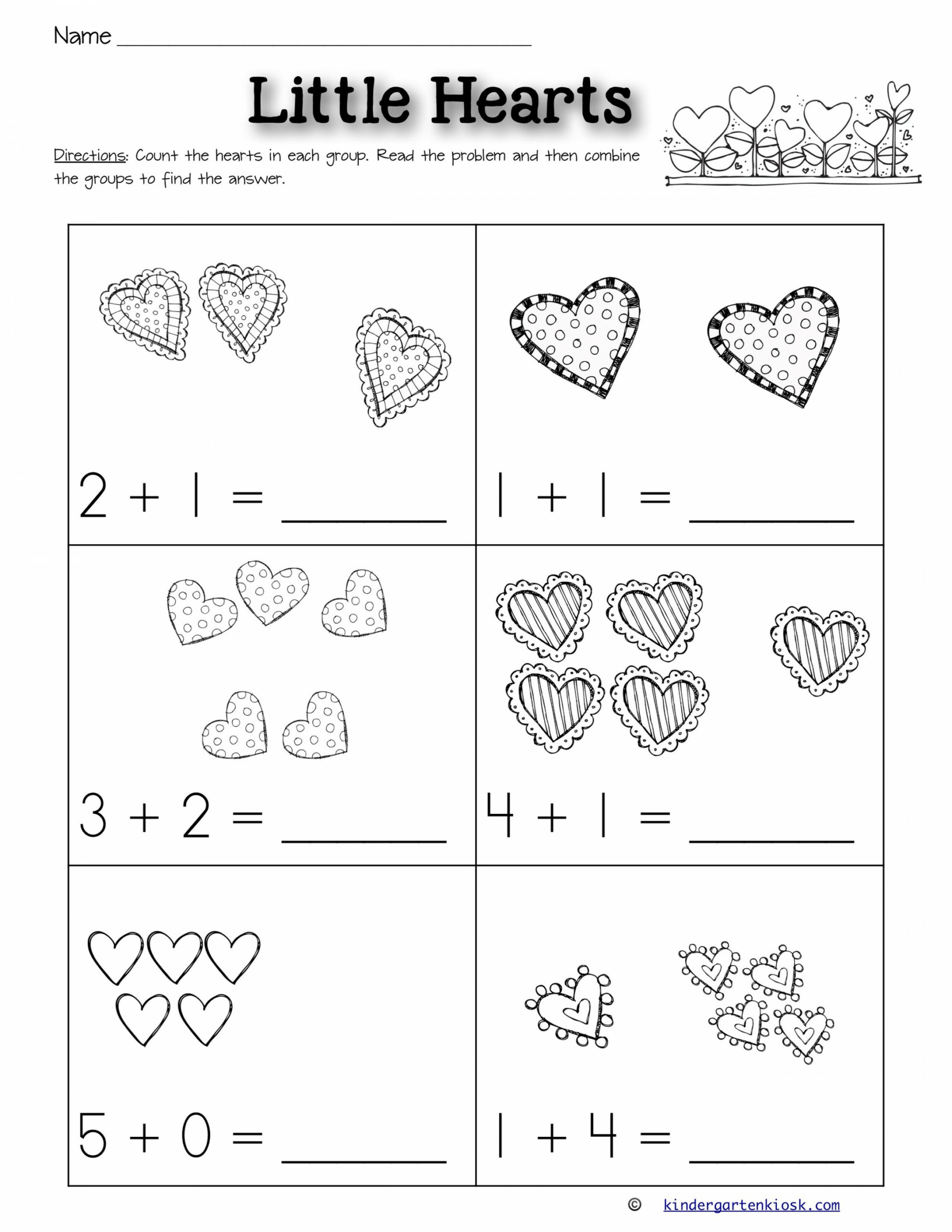 Addition To 5 Worksheet For Kindergarten Addition To 5 Worksheet For Kindergarten