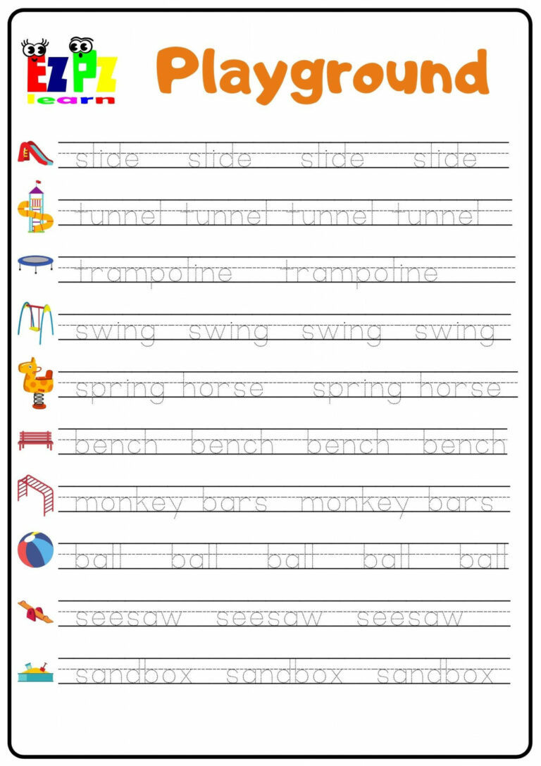 Printable Word Tracing Worksheet – Printable PDF Template