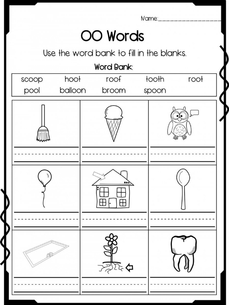 Oo Vowel Sound Worksheets Printable PDF Template Oo Vowel Sound Worksheets Printable PDF Template