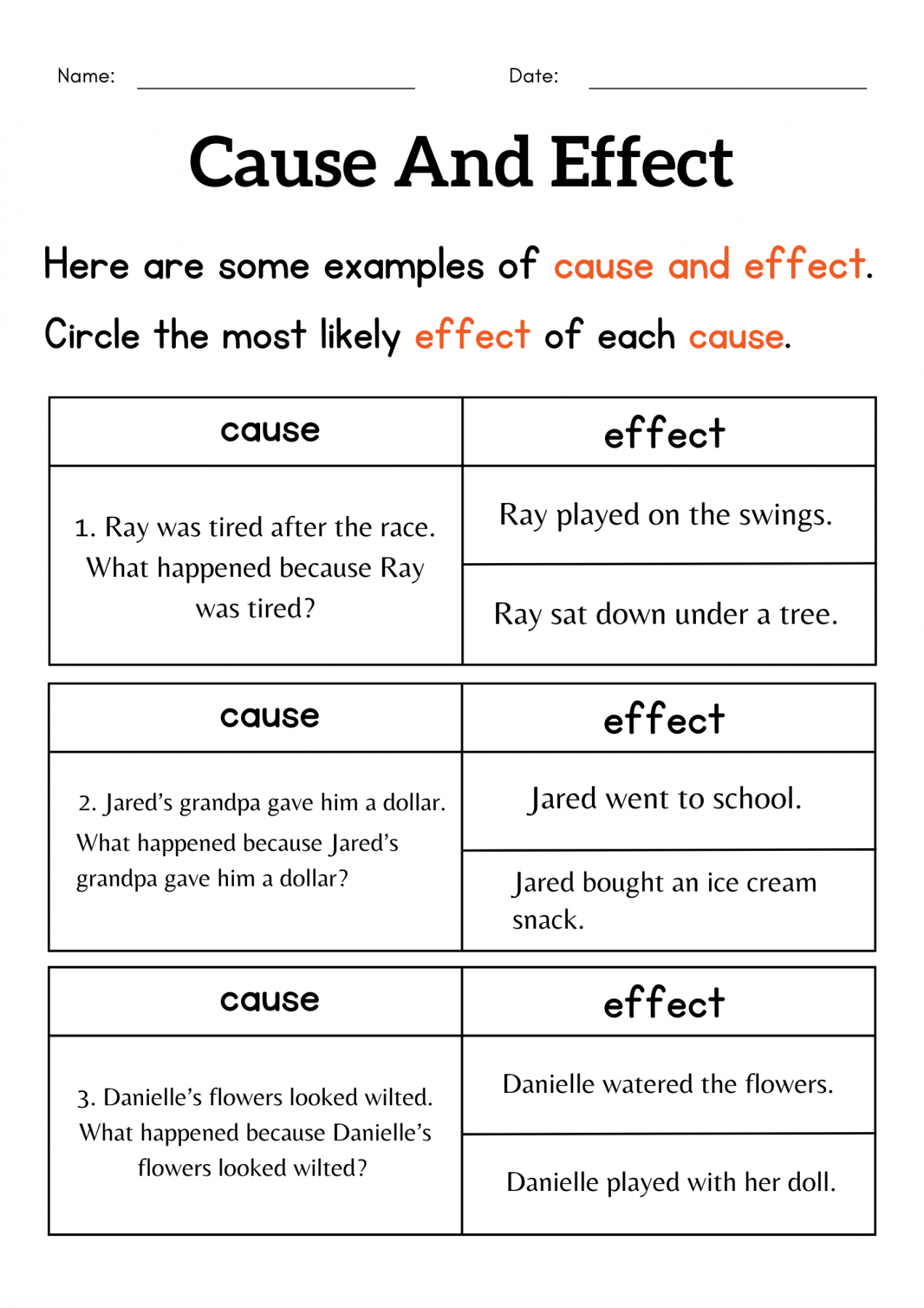 Cause And Effect Worksheet 1st Grade Martin Lindelof Cause And Effect Worksheet 1st Grade Martin Lindelof