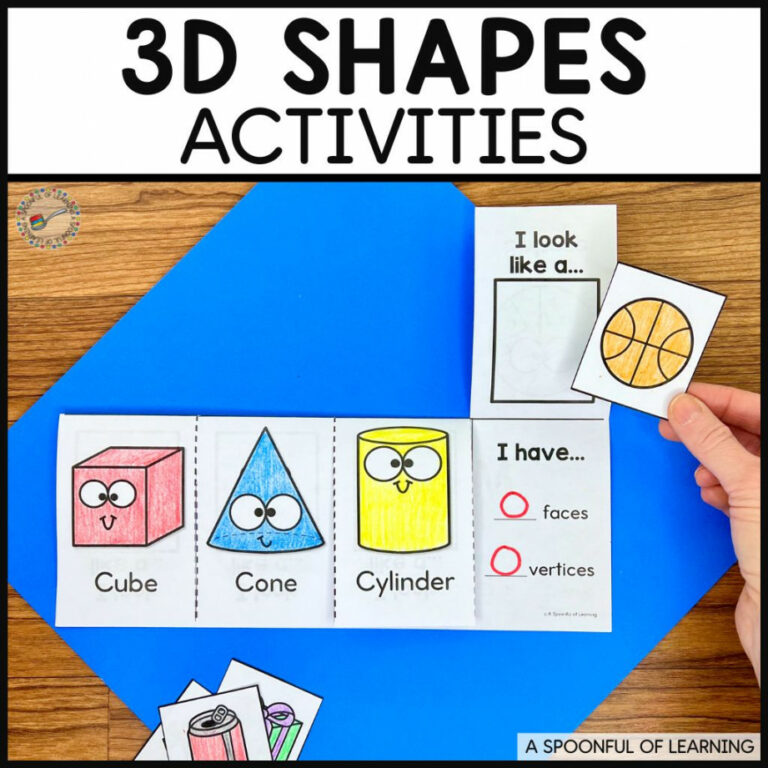 3d Shapes Games For Kindergarten – Printable PDF Template