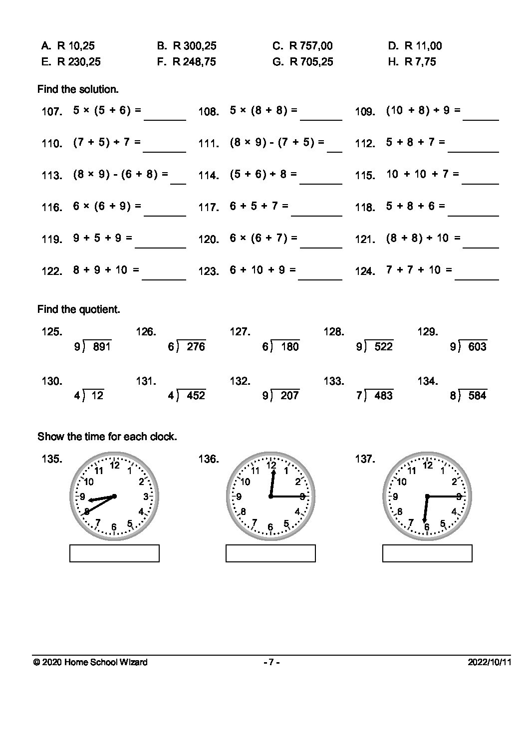 63 Best Grade 5 Math Worksheets 24 Printable PDF Template