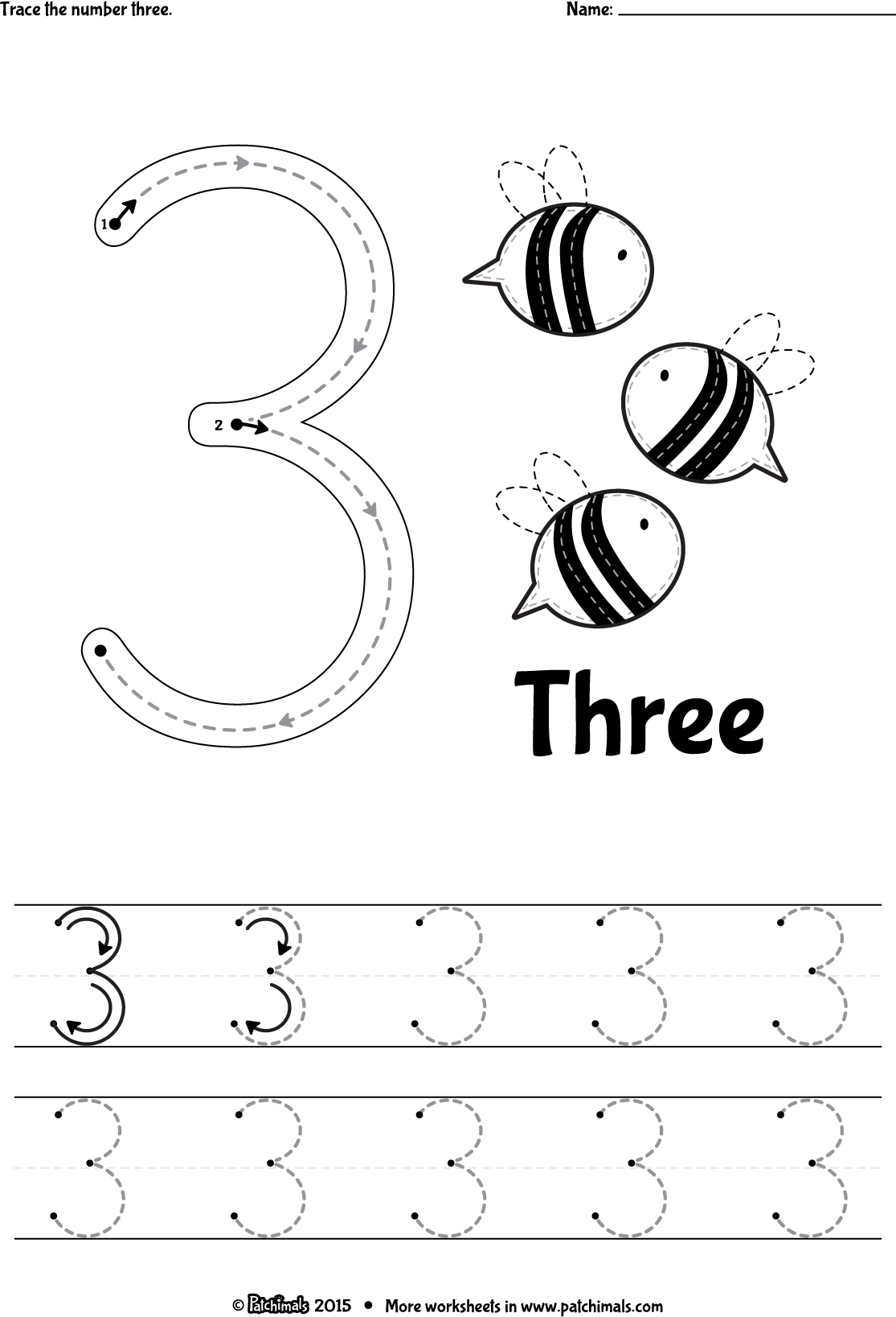 20 Kindergarten Worksheets Number 3 Printable PDF Template 20 Kindergarten Worksheets Number 3 Printable PDF Template