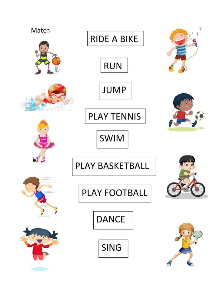 21 English Worksheets For Kindergarten Verbs – Printable PDF Template