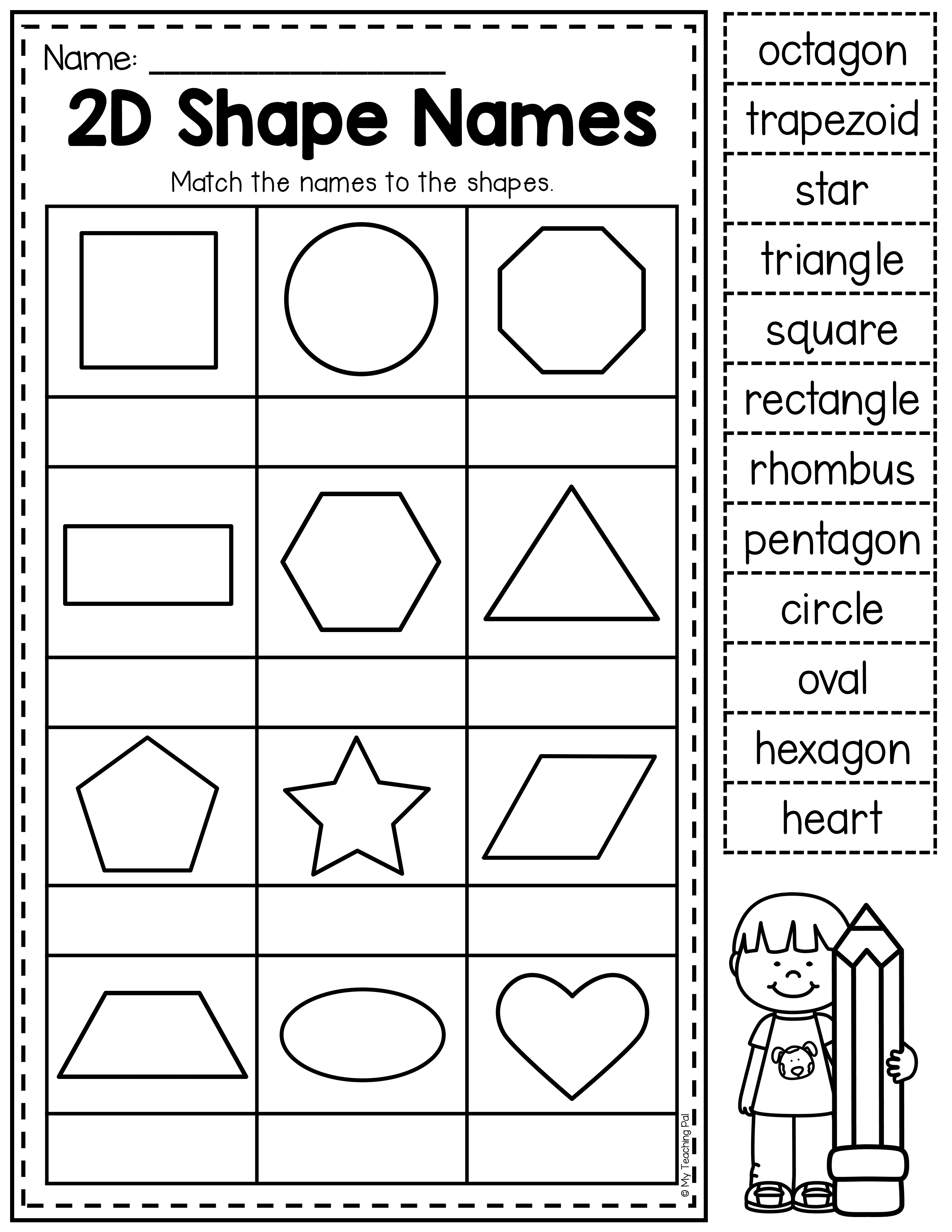 21 Kindergarten Worksheets On Shapes – Printable PDF Template