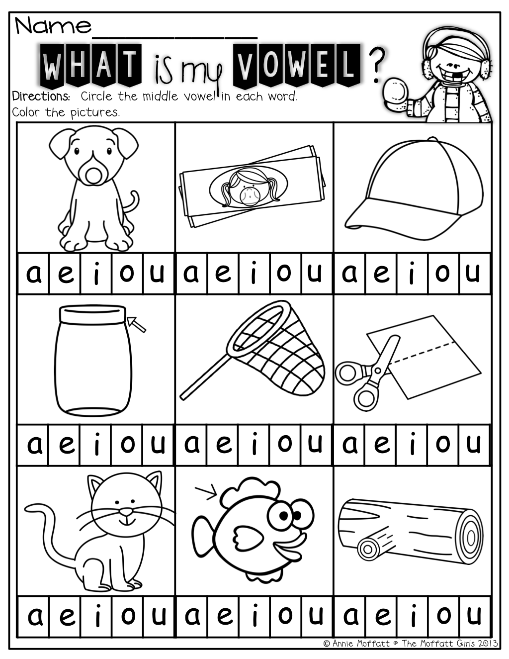 21 Worksheets On Vowels For Kindergarten – Printable PDF Template