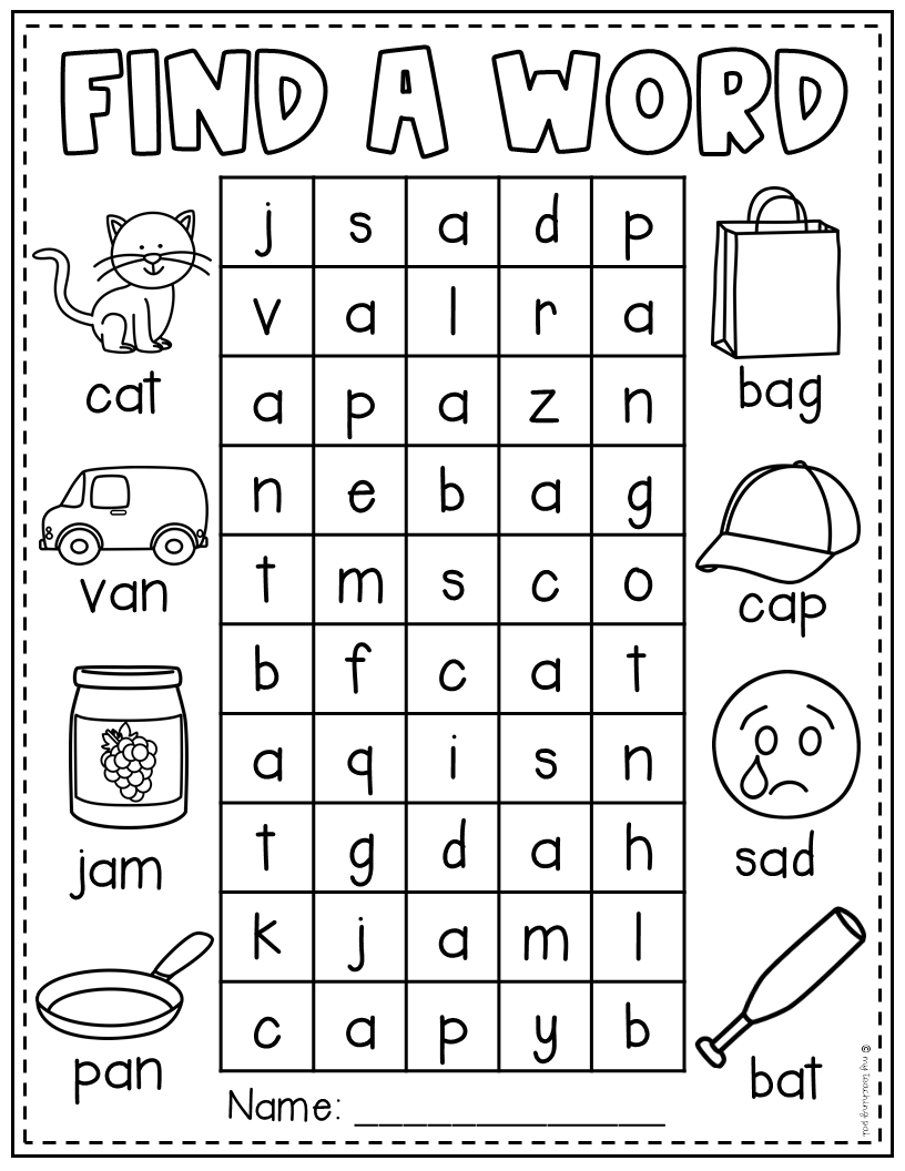 40 English worksheets for kindergarten – Printable PDF Template